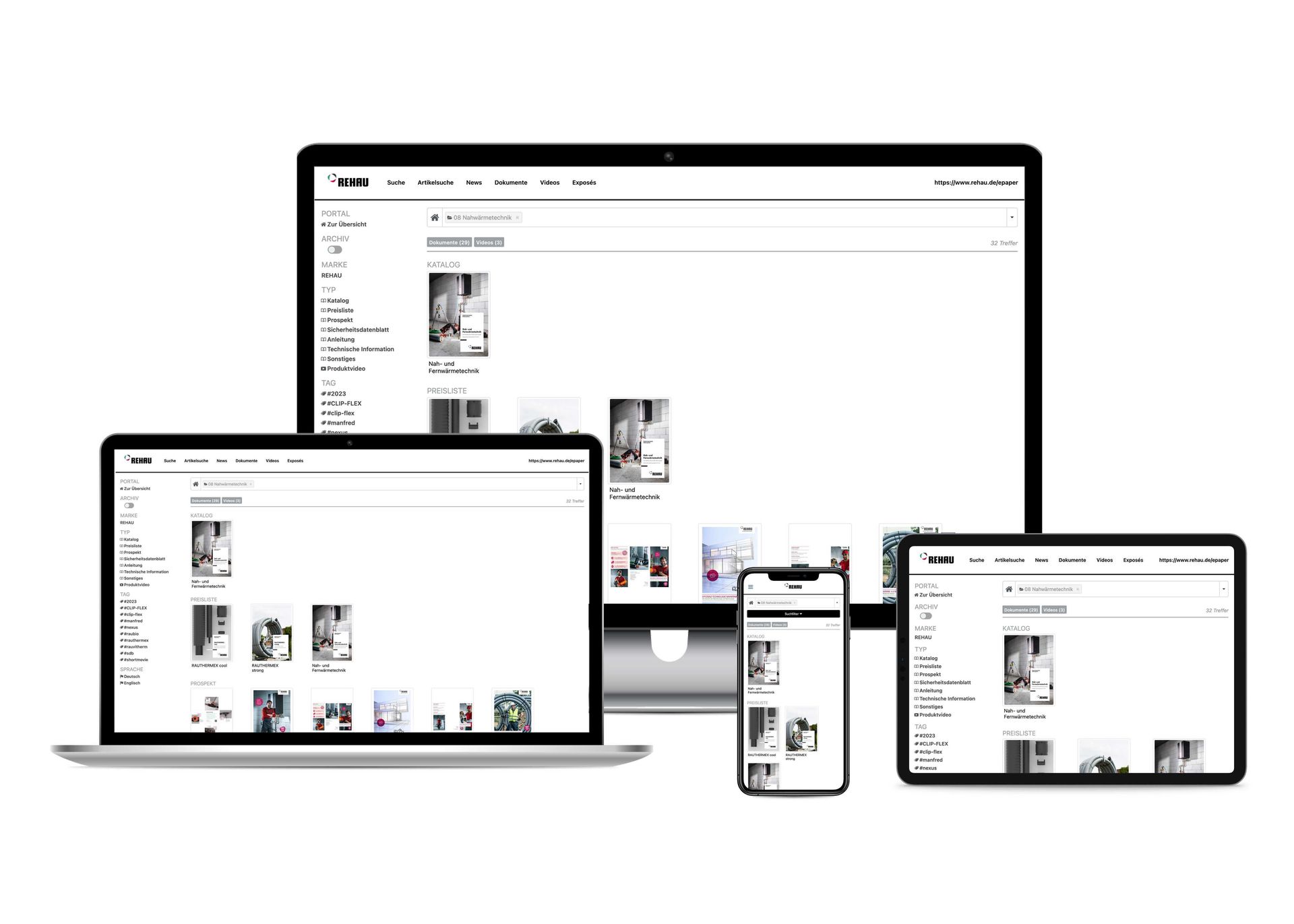 RAUTHERMEX district heating pipes | Composite pipe system from REHAU