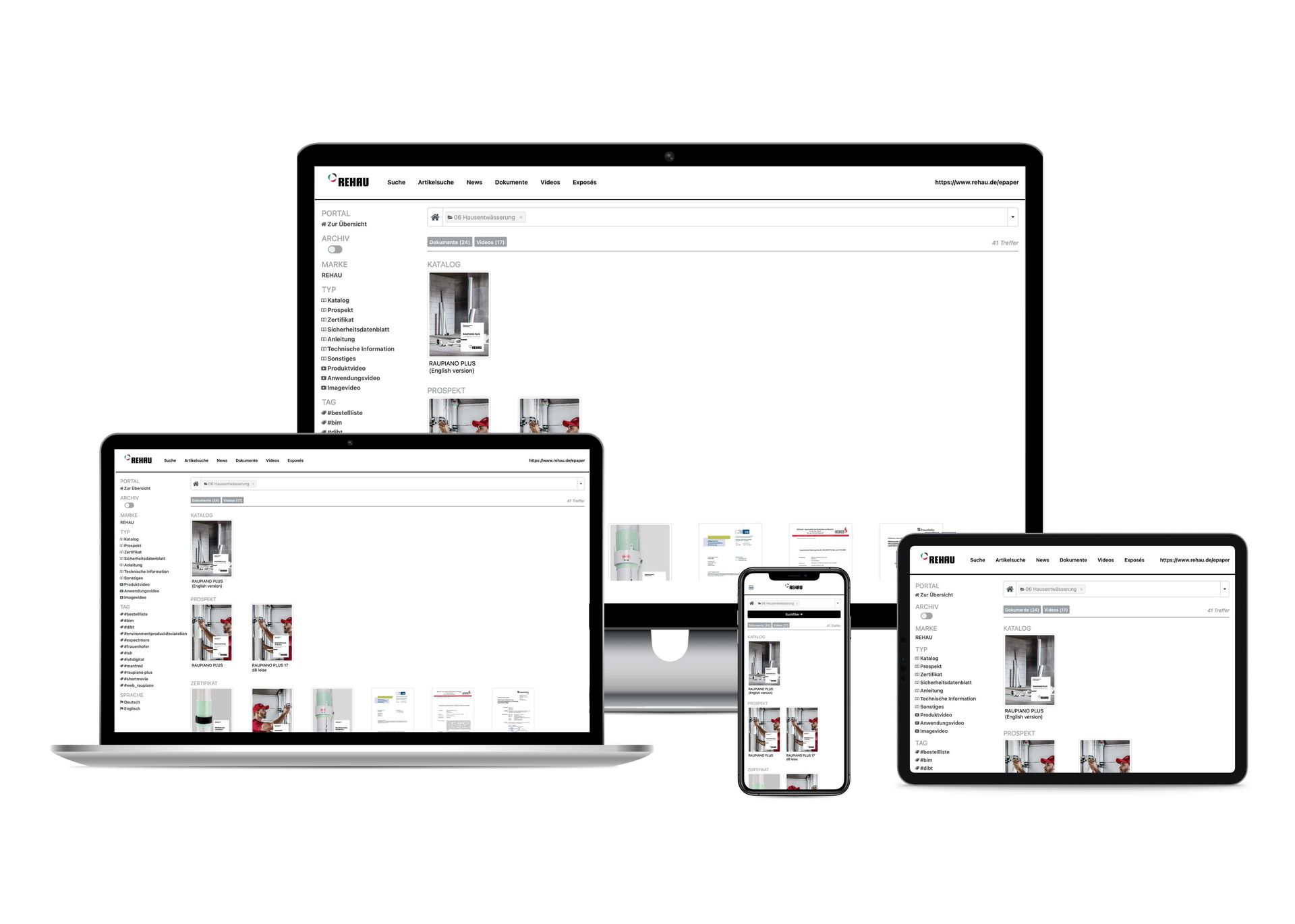 RAUPIANO pipe system | REHAU fire protection and sound insulation